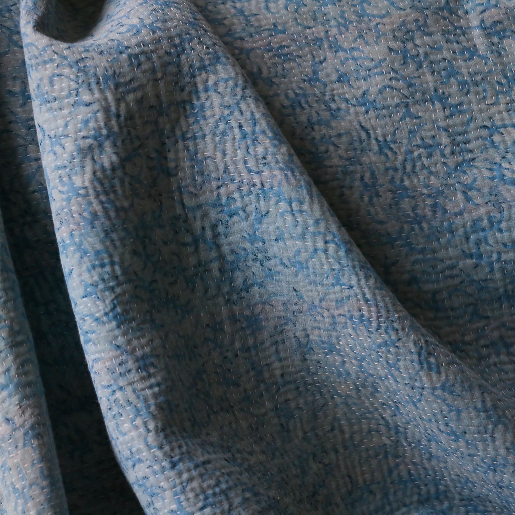 Rupa Kantha (Pink & Beige with Blue) - Shenouk